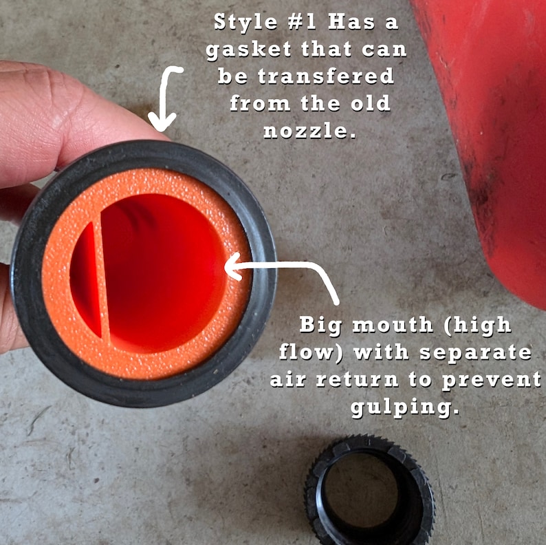 High-flow 3D Printed Gas Can Nozzle - 3 Styles Available - Etsy