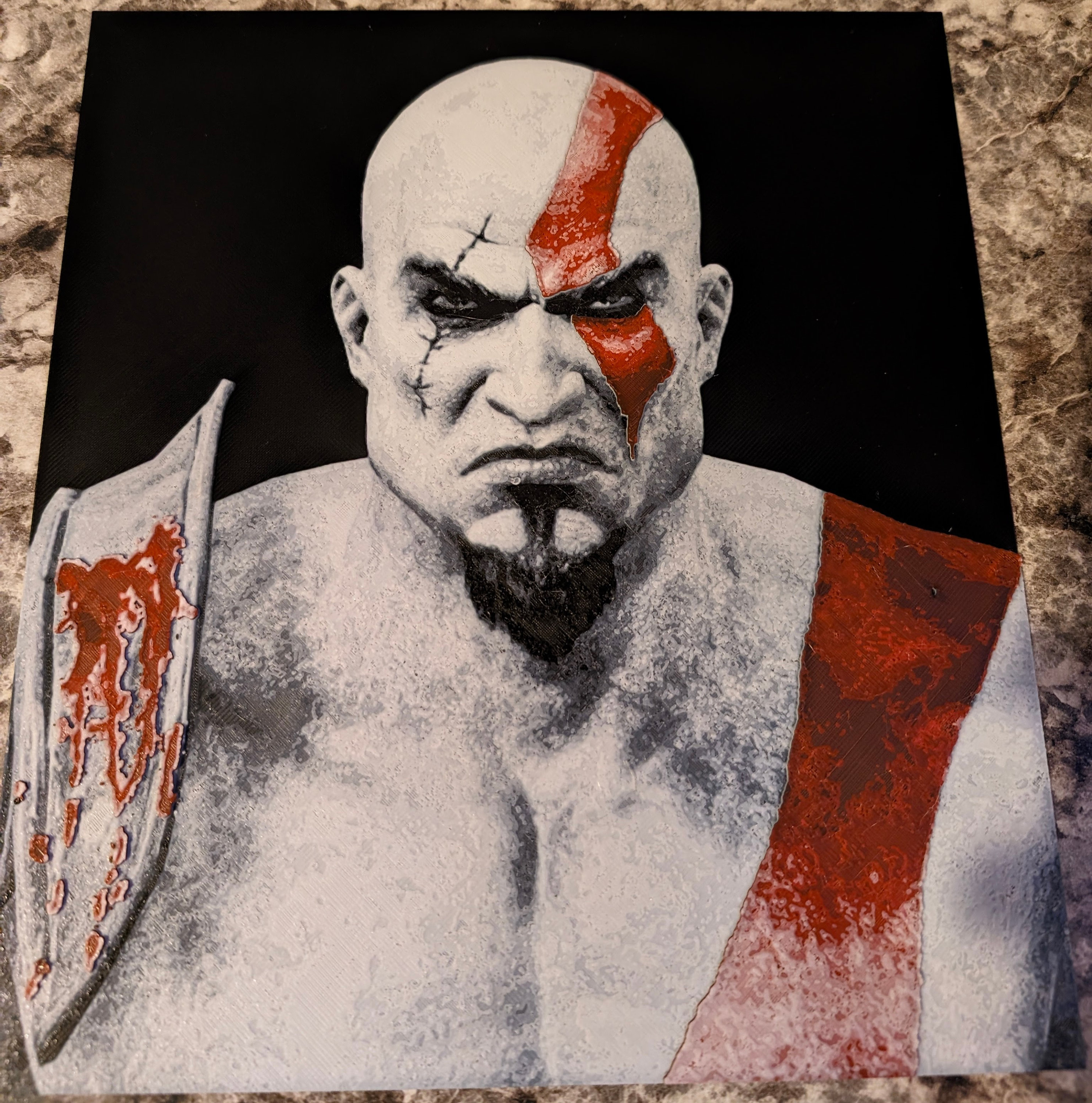 God Of War Kratos Face Drawing