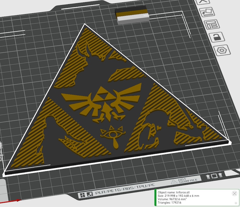 Legend of Zelda Triforce Wall Art, Custom Design With Outlines of Ganon ...
