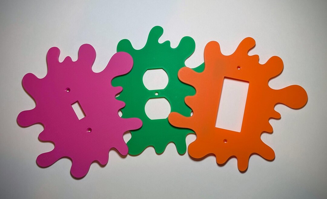 Color Splash Switch Plate Cover, Light Switch Cover, Outlet Cover - 3D ...
