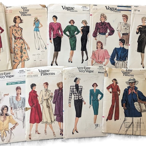 Vogue Sewing Patterns - Etsy