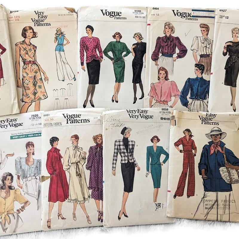 Vogue Sewing Patterns - Etsy