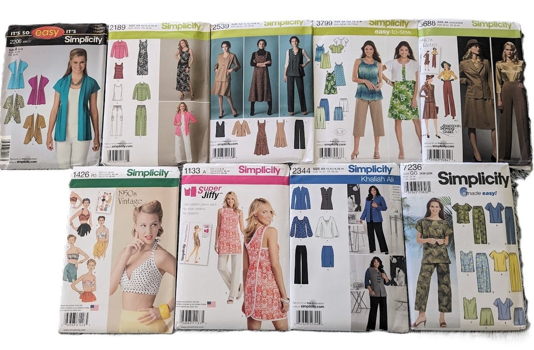 U Pick UNCUT Ff Sewing Pattern Simplicity 2249 7236 2206 3688 2539 2344 ...