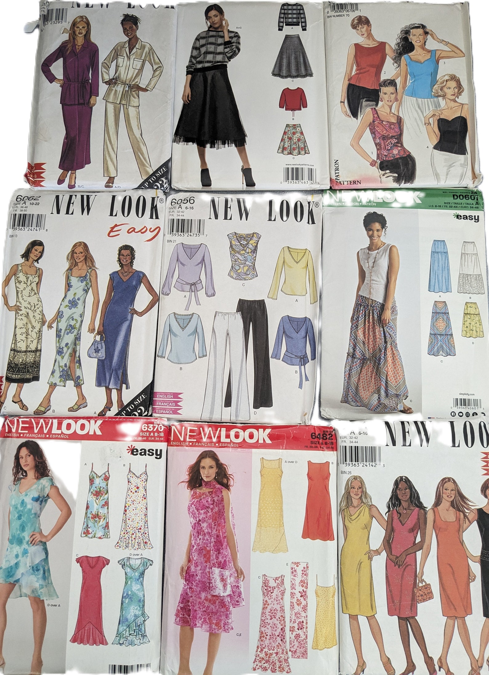 U Pick NEW LOOK UNCUT Ff Sewing Patterns 6122 6671 6056 0607 6121 6885 ...