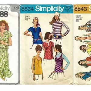 Vintage Sewing Pattern Simplicity 6024 6094 8849 6383 6490 6627 6651 ...