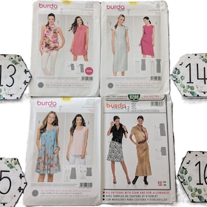 Burda Sewing Pattern 6629 6522 6547 6490 6631 6883 6909 6530 6754 6523 ...