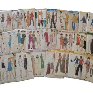 1960s/70s Vintage Sewing Pattern 5698 7033 5773 7739 5454 5459 5805 ...