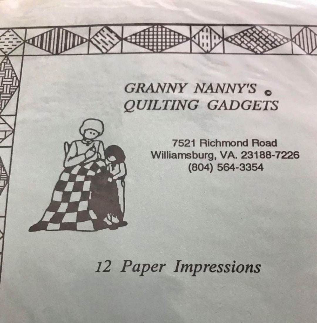 U Pick GRANNY NANNY'S QUILTING Gadgets Paper Impression Log Cabin Christmas Trees Leaves Flower ...