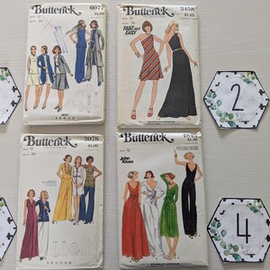 UNCUT Vintage Sewing Pattern Butterick 6077 3458 3078 4845 5983 5280 ...