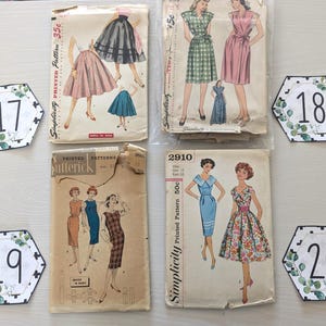 1940s/50s Vintage Sewing Pattern Simplicity 4117 4376 4946 1212 4784 ...