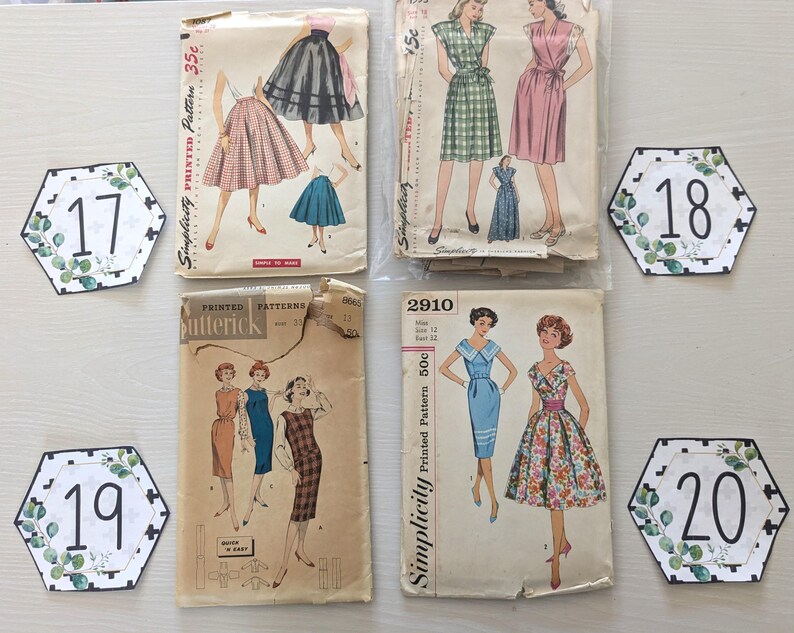 1940s/50s Vintage Sewing Pattern Simplicity 4117 4376 2000 1212 4784 ...