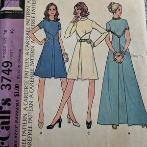 Larger/plus Size 1970s Vintage Sewing Pattern Mccalls 5451 6822 4587 ...