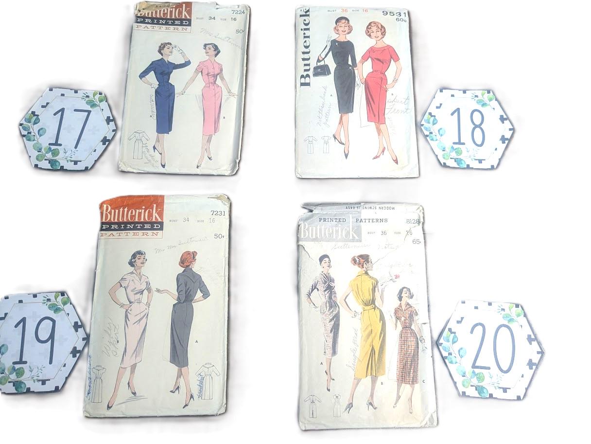1950/60s Vintage Sewing Pattern Vogue 5109 7781 7855 4971 5565 4243 ...