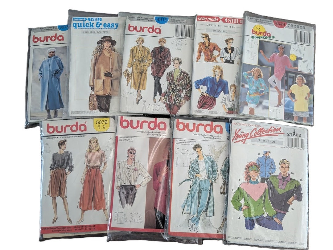 Uncut Sewing Patterns Burda 6964 5079 5425 4915 6235 6500 4826 3135 ...