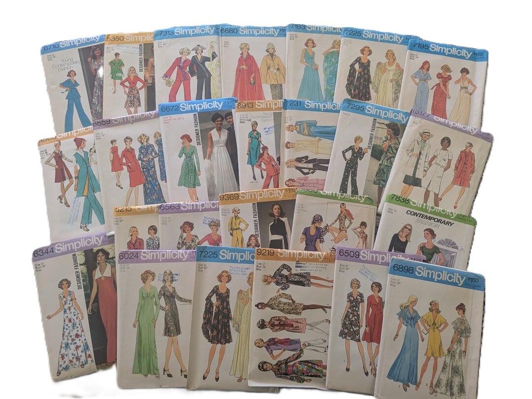 12/B34 UNCUT SEWING PATTERN Simplicity 6898 6509 9219 7225 6024 6344 ...