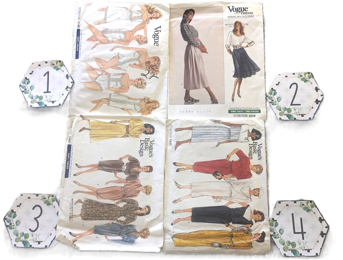 Vintage Vogue Sewing Pattern 7032 7496 8402 7469 9709 9733 7074 7454 ...