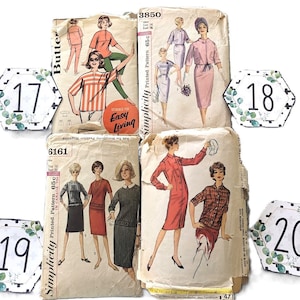 B36 1960s Vintage Sewing Pattern Simplicity 6094 4694 7115 5821 4532 ...