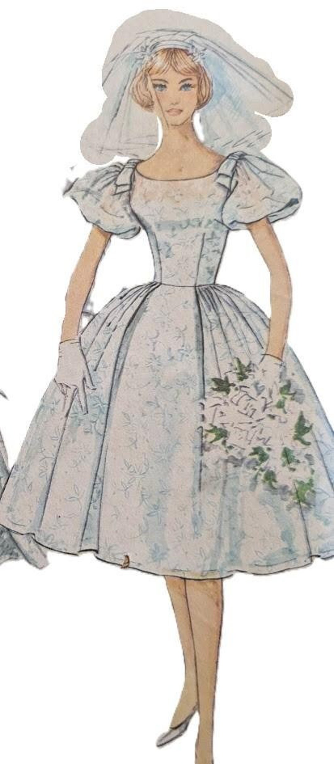 14/34 UNCUT Vintage Sewing Pattern Simplicity 3469 1960s Wedding Bridal ...