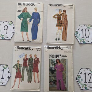 UNCUT Vintage Sewing Pattern Butterick 6077 3458 3078 4845 5983 5280 ...