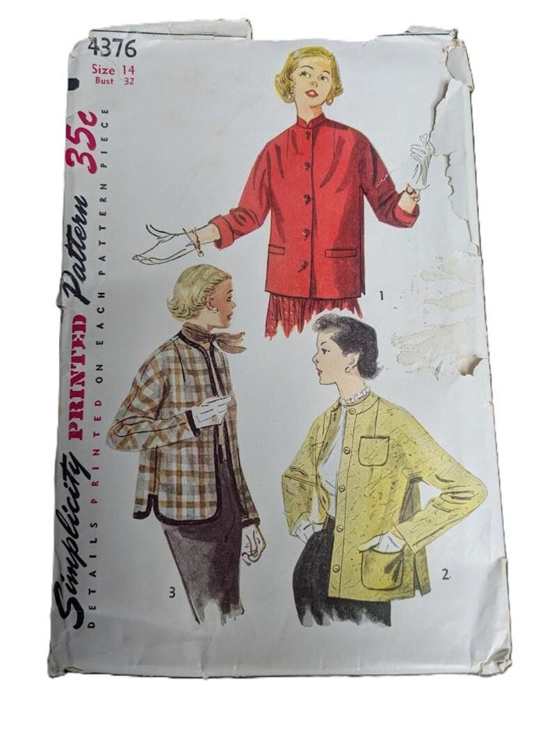 1940s/50s Vintage Sewing Pattern Simplicity 4117 4376 2000 1212 4784 ...