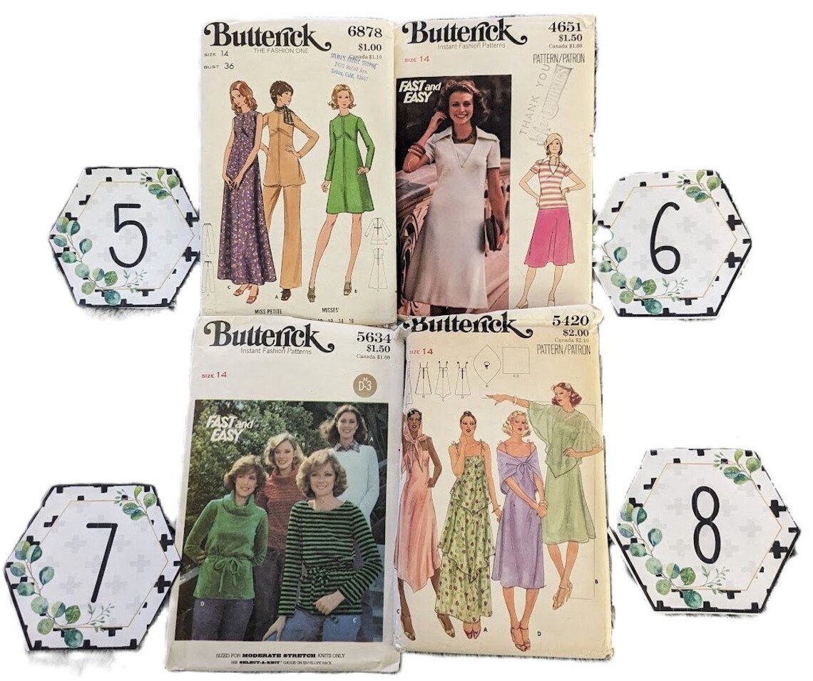 B36 1970s Vintage Sewing Pattern Mccalls 6071 4782 3608 2199 4610 2199 ...