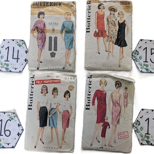 1960s/70s Vintage Sewing Pattern 5698 7033 5773 7739 5454 5459 5805 ...