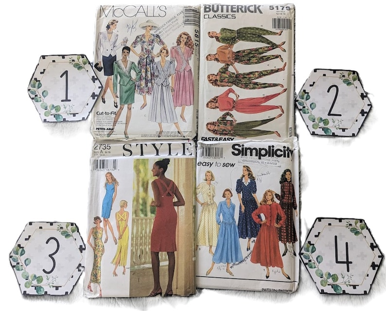 1990s Vintage Sewing Patterns Mccalls 5815 7942 2294 2971 7035 6796 ...