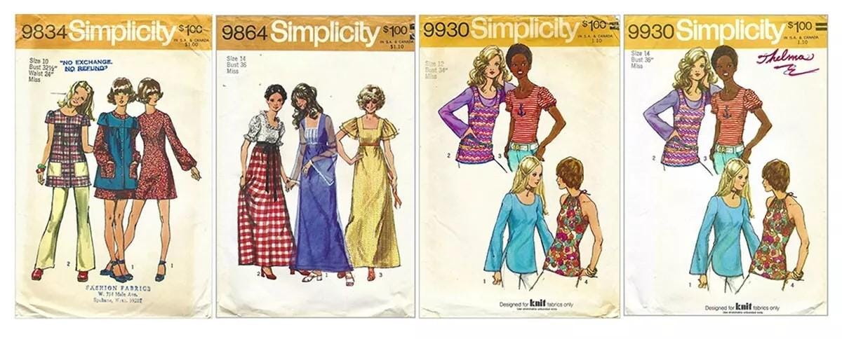 Vintage Sewing Pattern #2 Mccalls 4562 5462 5470 5579 6417 Simplicity ...