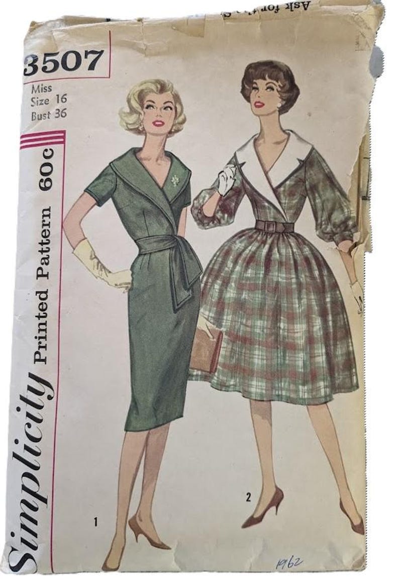 1960s Vintage Sewing Pattern Mccalls 9374 6276 7159 9421 Simplicity ...
