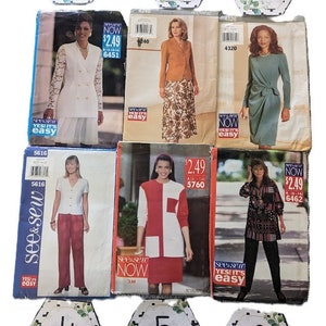 UC Sewing Pattern Butterick 5691 5739 3622 3879 3689 3378 6451 4240 ...