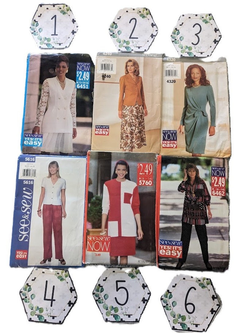 UC Sewing Pattern Butterick 5691 5739 3622 3879 3689 3378 3484 4240 ...
