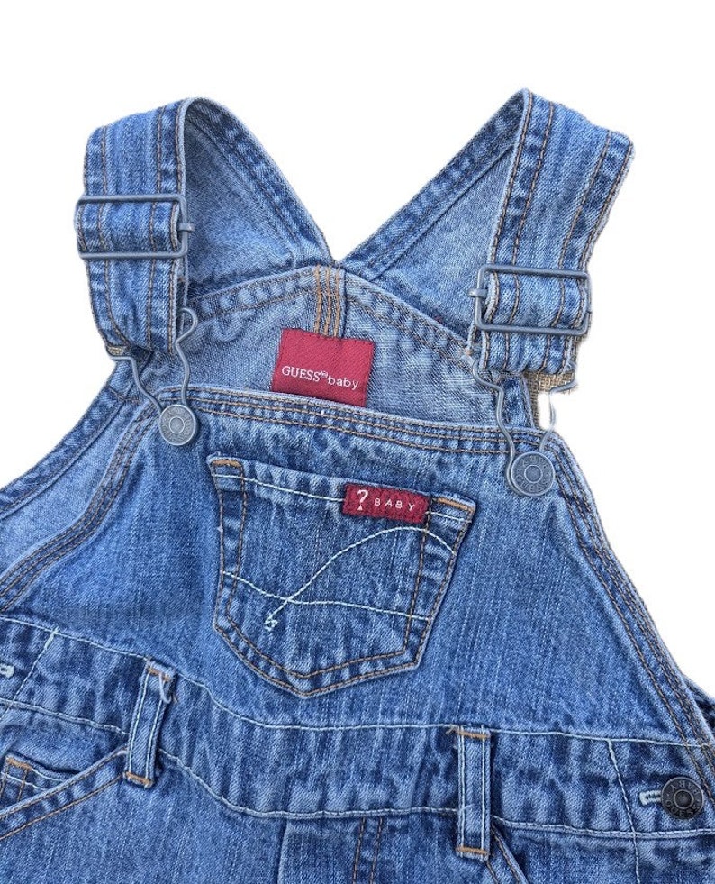 Vintage Guess Blue Jean Denim Overalls Toddler Baby Clothes 18M - Etsy