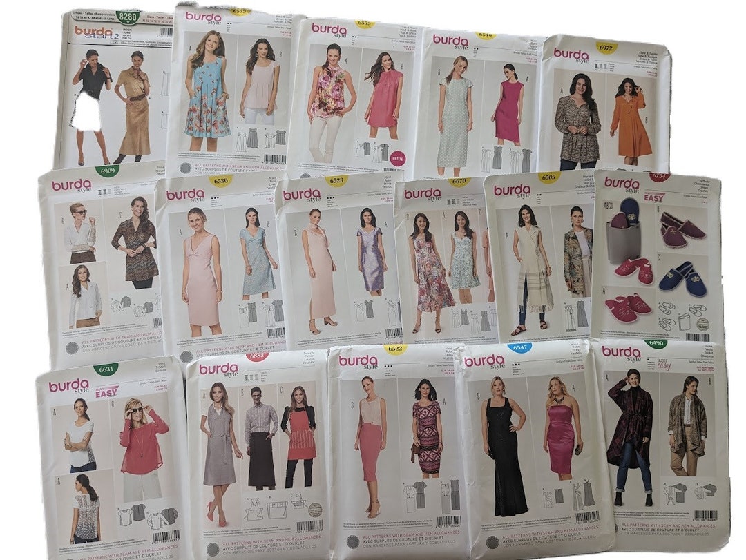 Burda Sewing Pattern 6629 6522 6547 6490 6631 6883 6909 6530 6754 6523 ...