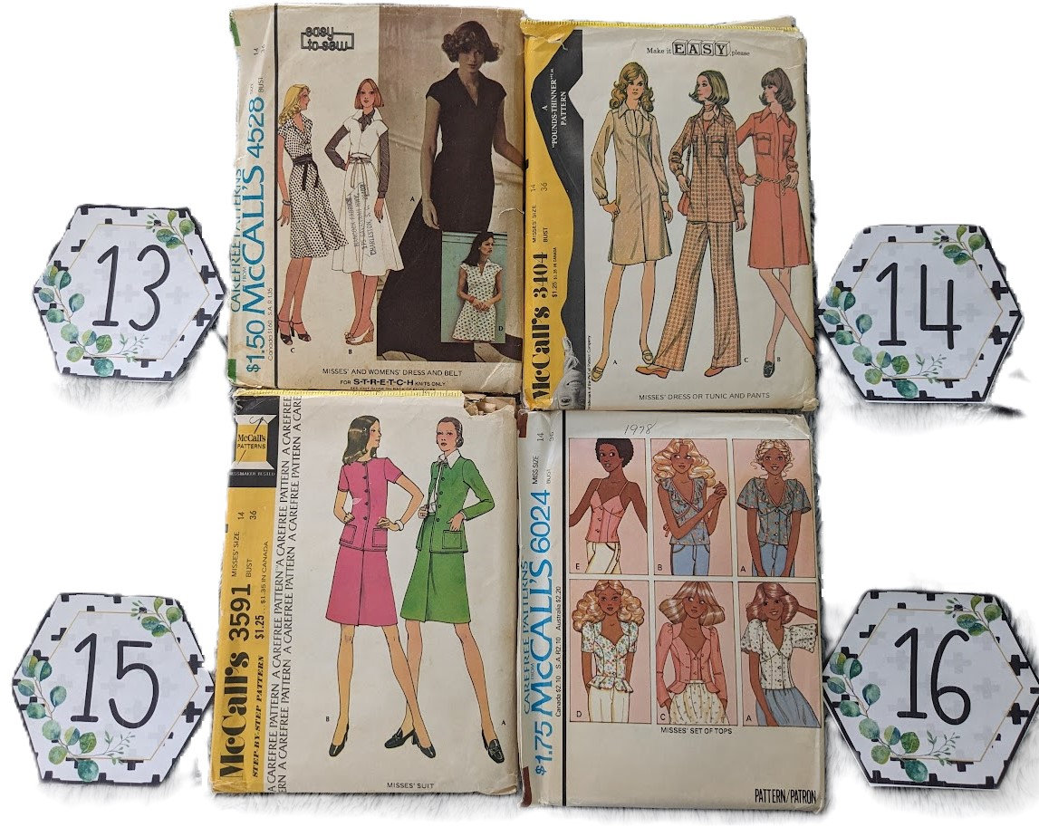 B36 1970s Vintage Sewing Pattern Simplicity 5612 5029 8775 8830 6560 ...