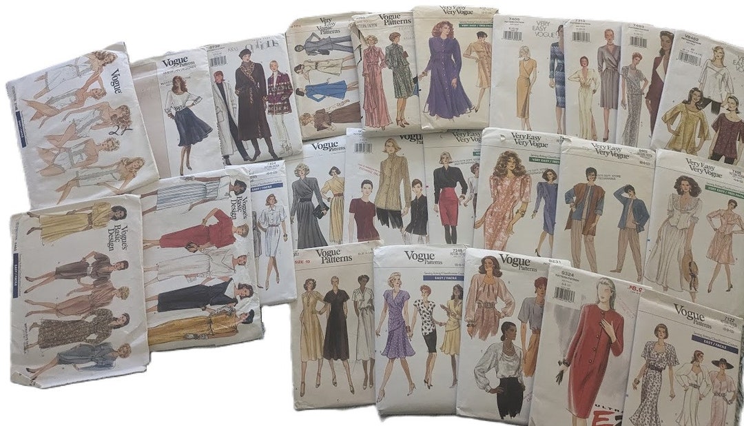 Vintage Vogue Sewing Pattern 7032 7496 8402 7469 9709 9733 7074 7454 ...