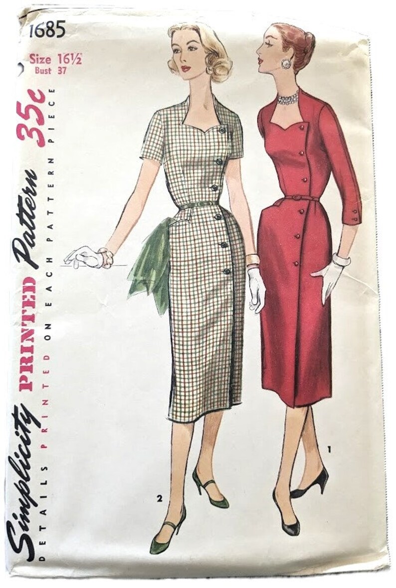 U Pick 1950s Vintage Sewing Patterns Complete Simplicity 1847 1886 1685 ...