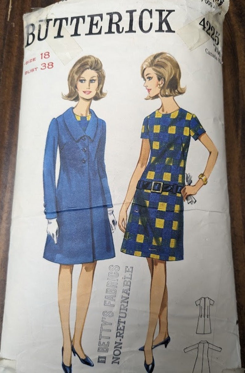 B38 1960s Vintage Sewing Pattern Mccalls 9515 9621 9565 Simplicity 7535 ...