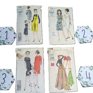 Vintage 1960s/70s Sewing Pattern Vogue 6166 7119 6543 7788 7710 7779 ...