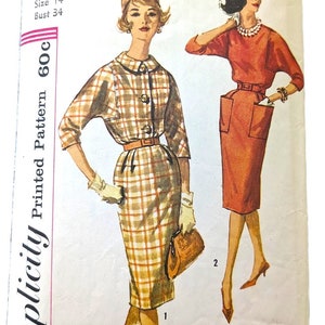 1950s/60s Vintage Sewing Pattern Simplicity 2600 4336 3591 3663 Mccalls ...