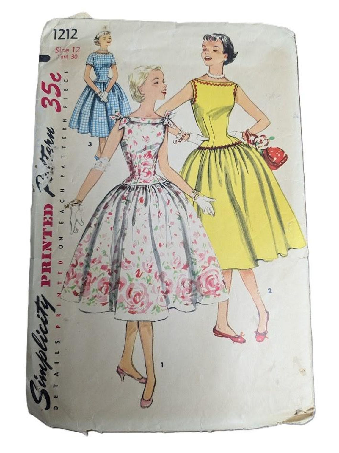 1940s/50s Vintage Sewing Pattern Simplicity 4117 4376 2000 1212 4784 ...