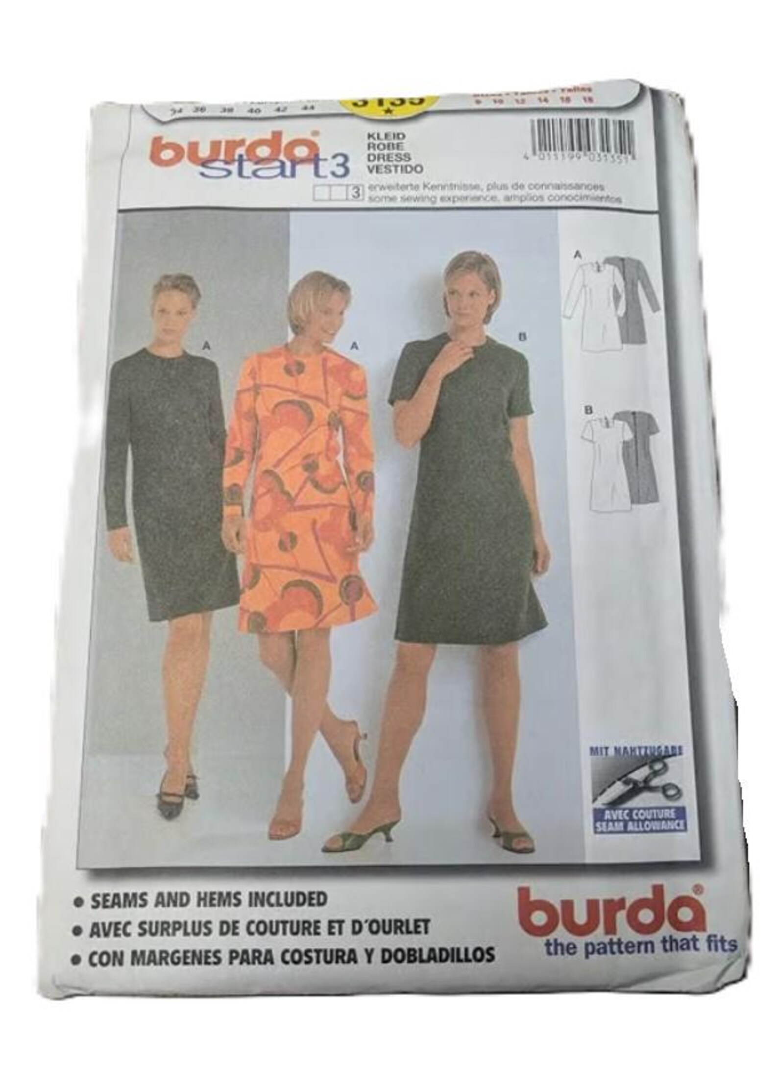 Uncut Sewing Patterns Burda 6964 5079 5425 4915 6235 6500 4826 3135 ...
