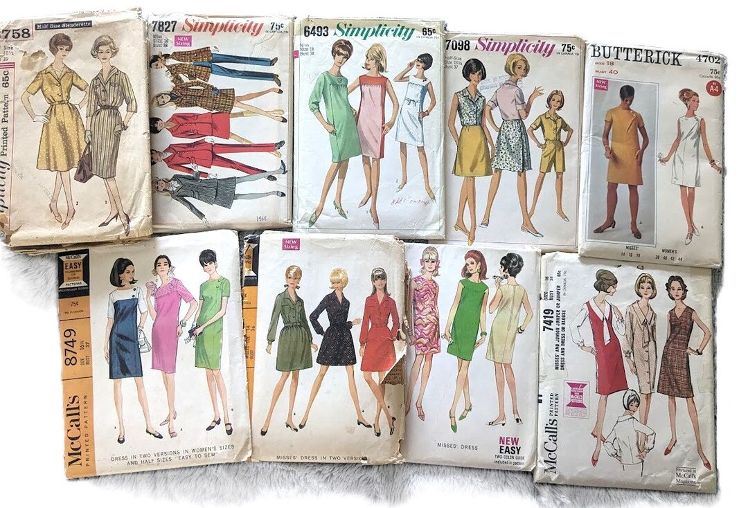 1960s Vintage Sewing Pattern B36-40 Mccalls 9323 8824 8749 8184 ...