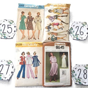 B34 1970s Sewing Pattern Simplicity 9073 7049 5792 7959 9514 7391 6964 ...