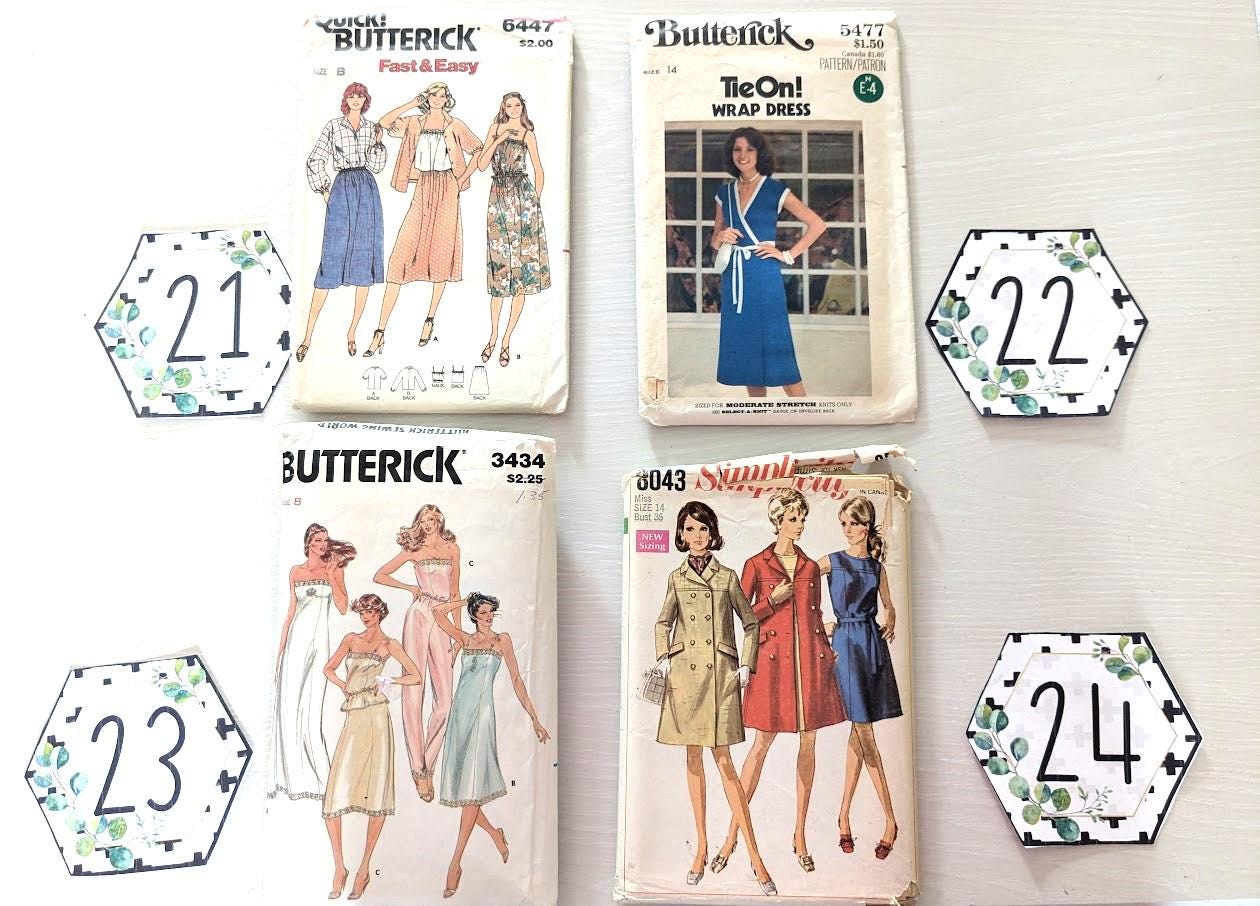 Vintage Sewing Pattern Simplicity 8100 8818 5355 9148 5526 7439 6385 ...