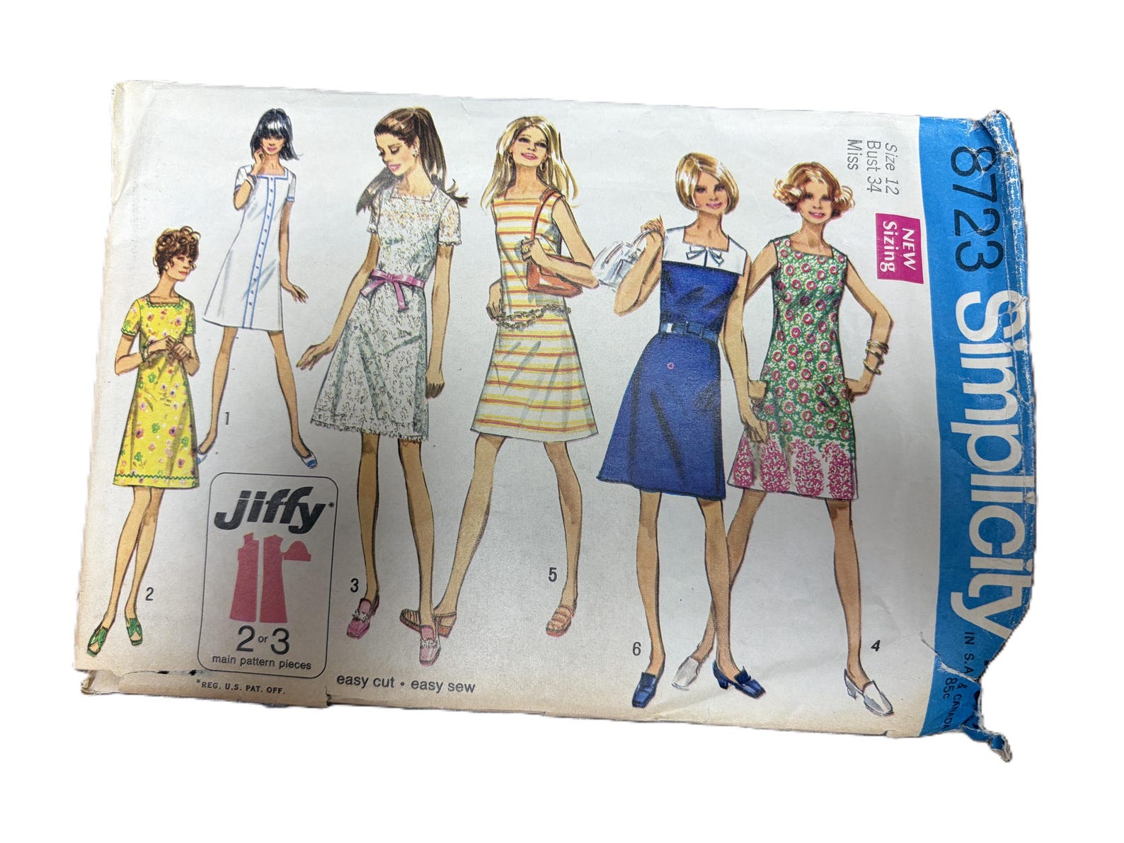 B34 1970s Sewing Pattern Simplicity 9073 7049 7959 9514 7391 6964 8687 ...