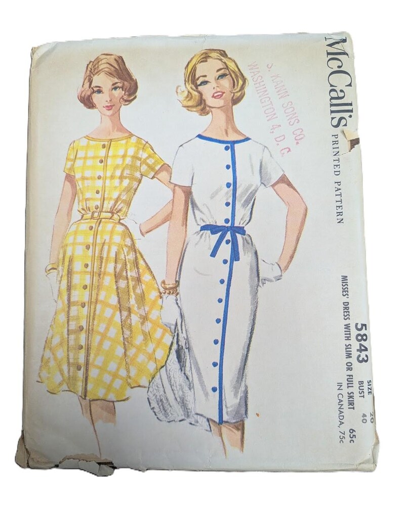 1960s Vintage Sewing Pattern B36-40 Mccalls 9323 8824 8749 7968 7155 ...