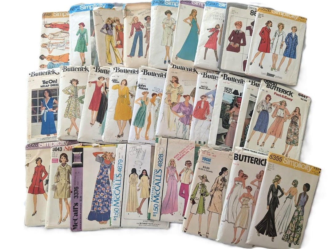 Vintage Sewing Pattern Simplicity 8100 8818 3990 9148 5526 7439 6385 ...