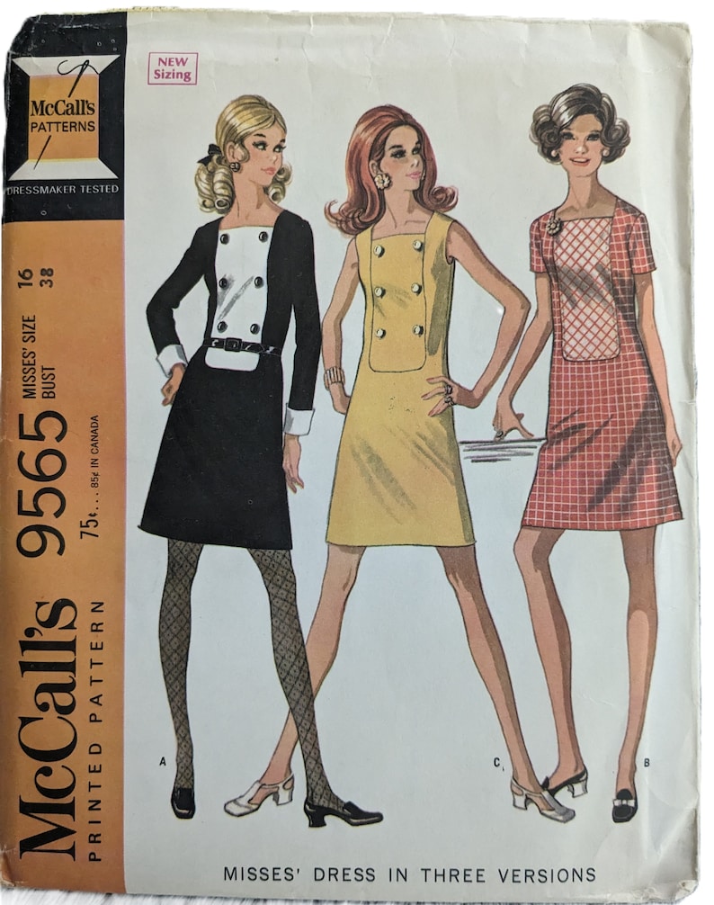 B38 1960s Vintage Sewing Pattern Mccalls 9515 9621 9565 Simplicity 7535 ...