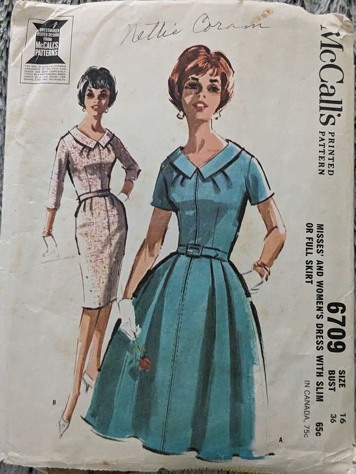 U Pick 1950s Vintage Sewing Patterns Rockabilly Dress Full/slim Skirt ...