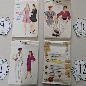 UNCUT Vintage Vogue Sewing Pattern 8234 8105 7759 9253 8177 9224 8244 ...